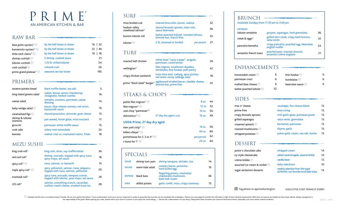 Sunday Brunch - Restaurant Prime | Huntington